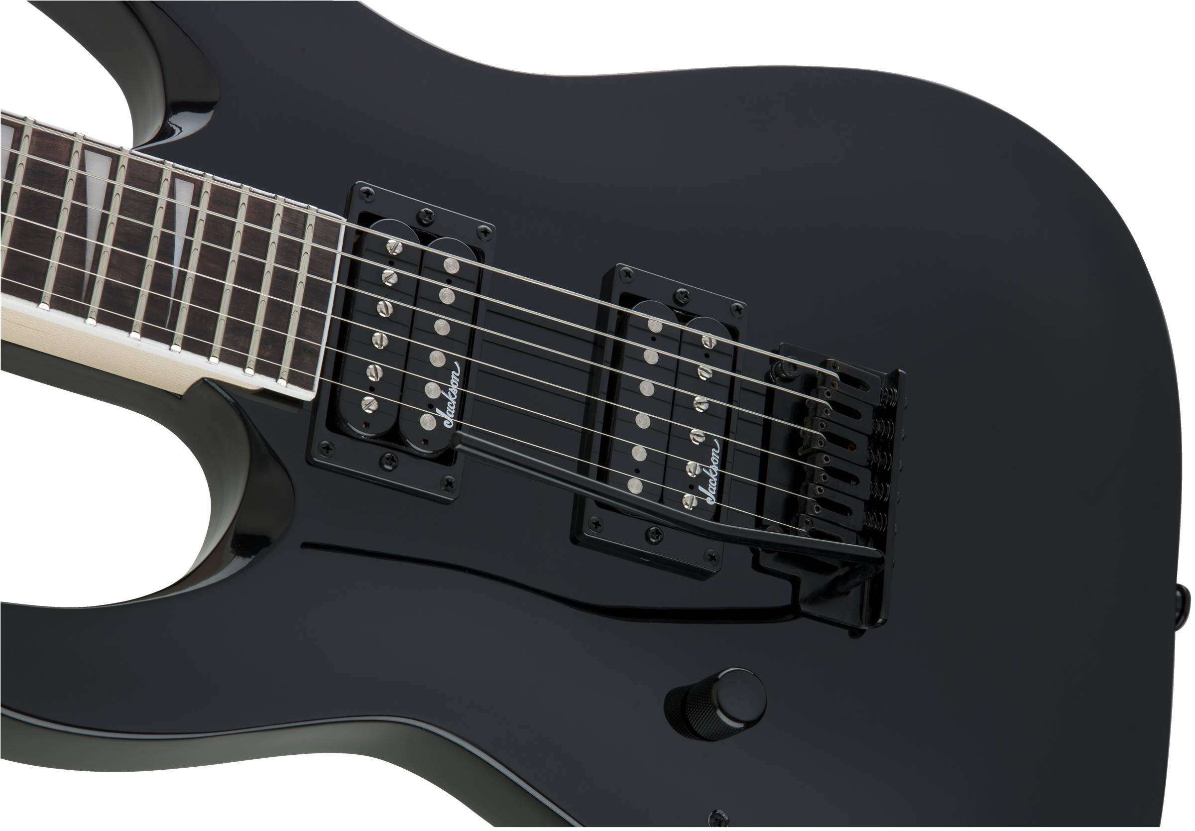 JS Series Dinky™ Arch Top JS22 DKA LH, Amaranth Fingerboard, Gloss Black